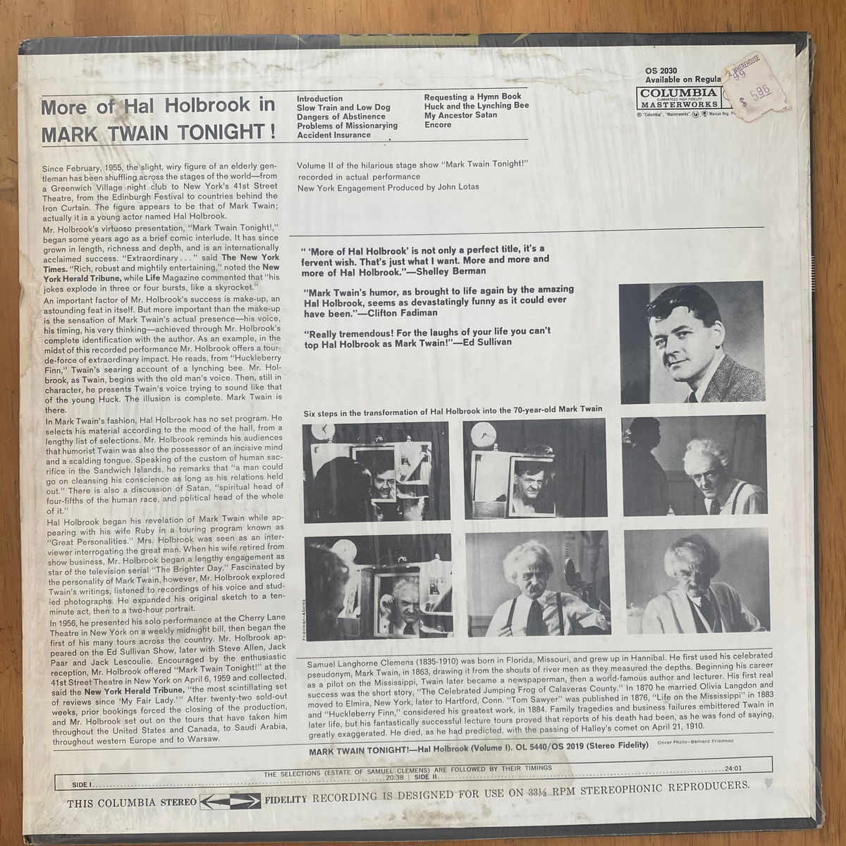 Hal Holbrook More Of Hal Holbrook In Mark Twain Tonight Columbia Maste ...